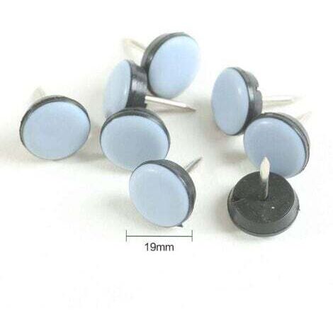 50 Pièces Patin Chaise Teflon à Clouer 19mm Ronde Patins de Meubles en ...