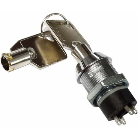 C43591 - Interrupteur à clé - Commutateur Off-on DPST - Ø19mm - 4A 125V ...