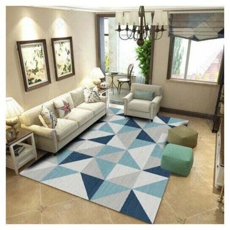 Tapis de Salon Traditionnel Milan Motif Géométrique Moderne Triangles ...
