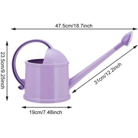 Arrosoir à long bec de 3,5 L avec bec amovible, mobile pour plantes d ...