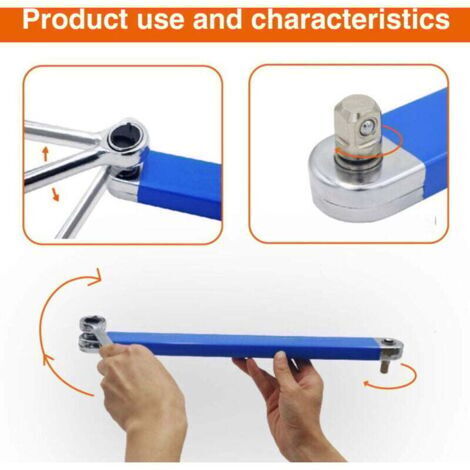 Clé d'extension décalée, multi-usage, extension zéro décalage, clé à ...