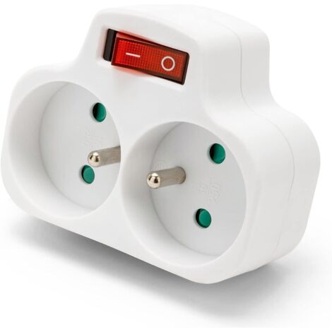 Multiprise éLectrique, Prise Multiple - Fiche Biplite - 2 Prises ...