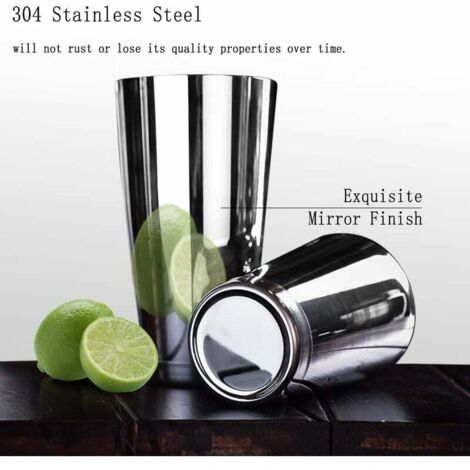 Ensemble de shaker à cocktail, 13 pièces de shaker Boston en acier ...