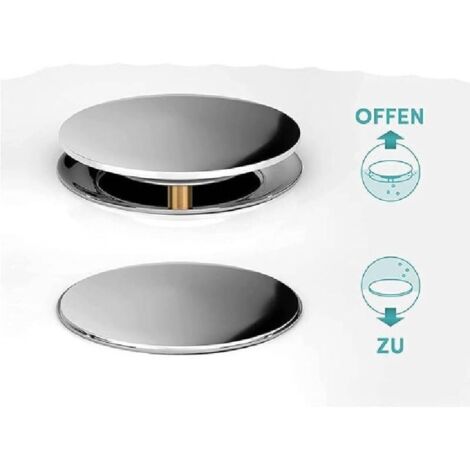 Bouchon de baignoire universel antirouille avec double joint - Pour ...