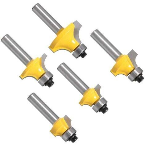 Lot de 5 Fraise à arrondir de 8 mm Queue Arrondi Coin Rayon Fraises ...