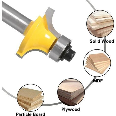 Lot de 5 Fraise à arrondir de 8 mm Queue Arrondi Coin Rayon Fraises ...