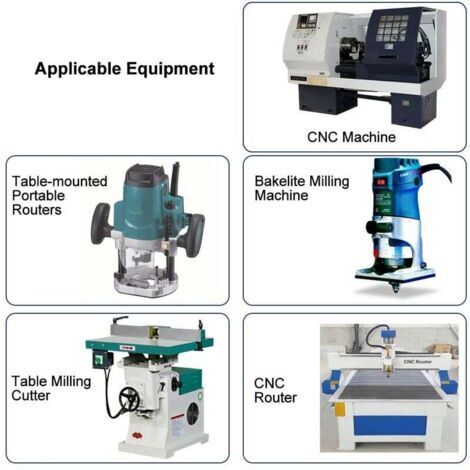 Lot de 5 Fraise à arrondir de 8 mm Queue Arrondi Coin Rayon Fraises ...