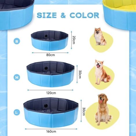 Piscine pour chien anti-canicule bassin pliable sans gonflage S