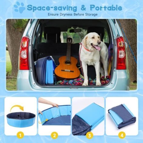 Piscine pour chien anti-canicule bassin pliable sans gonflage S