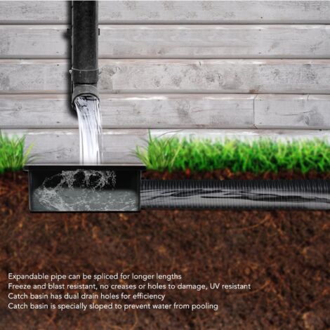 Eosnow Prolunghe per pluviali per grondaia nere Prolunga per pluviali a ...