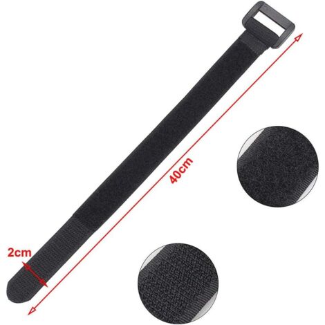Ahlsen 30 schwarze Kabelbinder 40 cm, wiederverwendbare Kabelbinder ...