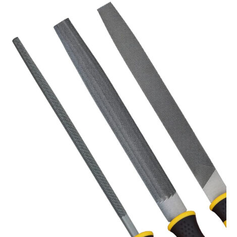 3-teiliges Metallfeilen-Set, inklusive Flachfeile, Rundfeile ...