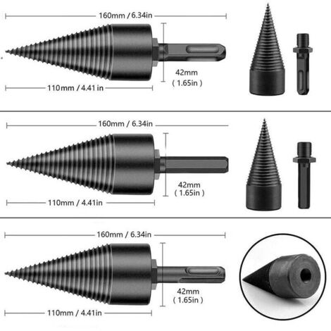 Holzspaltbohrer, Kegelbohrer, Holzspaltbohrer 42 mm, langlebiges ...