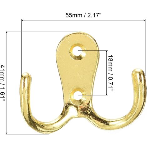 (Oro) Set di 6 ganci appendiabiti retrò, ganci appendiabiti retrò ...