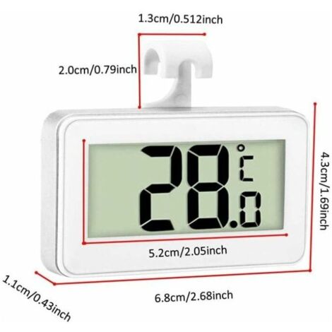 Termómetro digital para refrigerador, congelador, 3 unidades, resistente al agua, con pantalla LCD