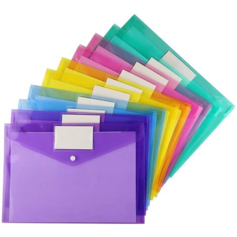 Portadocumentos, 10 compartimentos A4 en 5 colores diferentes, con ...