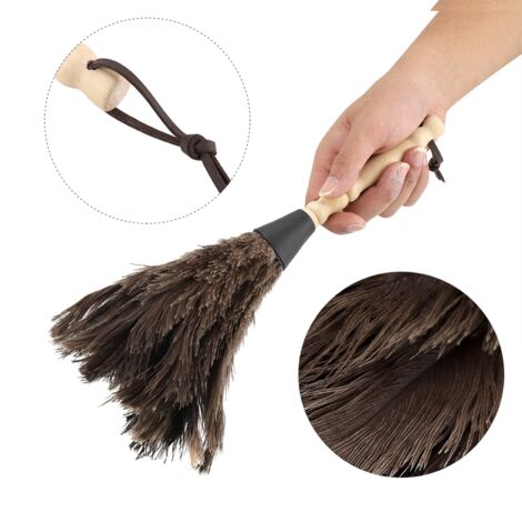 Plumero de plumas de avestruz suaves para limpieza, ligero y con mango ...