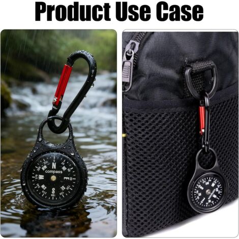 CCYKXA Bussola con moschettone, resistente custodia in lega di zinco ...