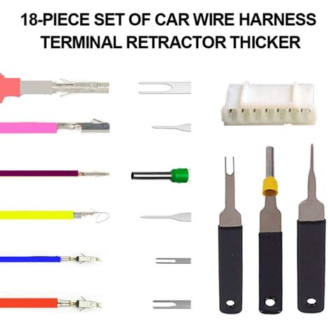 CCYKXA Extractor de terminales - Kit de 18 herramientas para extraer ...