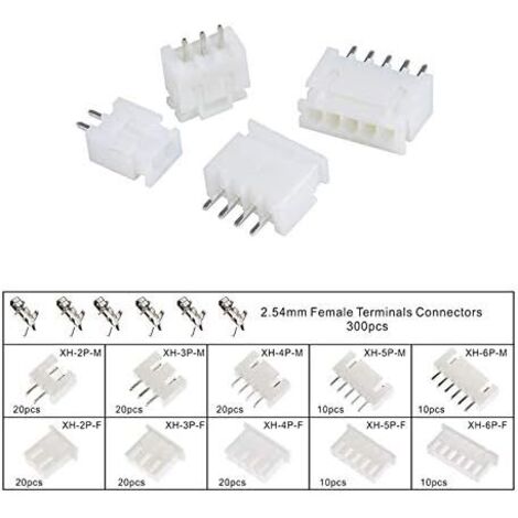 460-teiliges JST-Stecker-Set, JST-XH, 2/3/4/5/6-polige Stecker/Buchsen ...