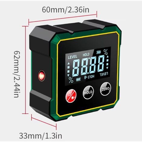 Digitaler Winkelmesser mit elektronischer Laser-Wasserwaage ...