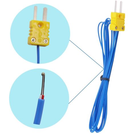 Set aus 2 Thermoelement-Temperaturfühlern vom Typ K mit Mini-Stecker ...