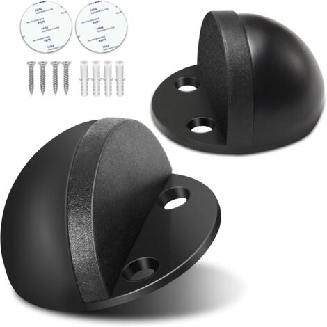 Fermaporta Autoadesivo In Gomma Nera Senza Fori Per La Parte