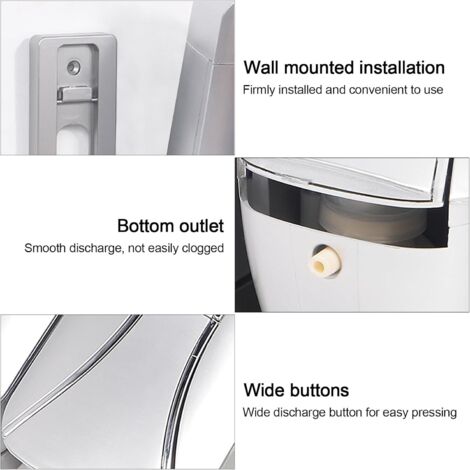 Distributore manuale di sapone liquido/gel, 400 ml, per il lavaggio ...