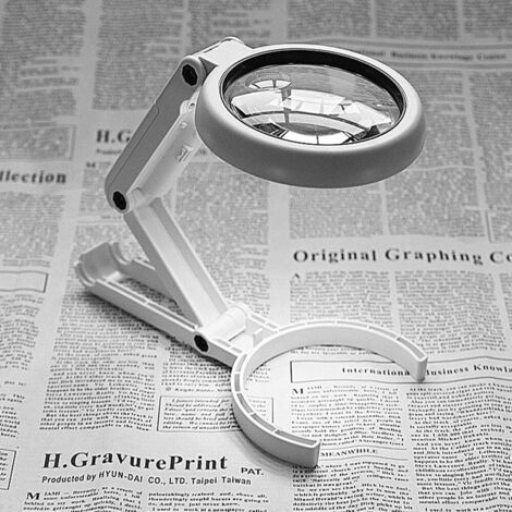Lupa plegable 5x/11x, USB, 8 luces LED, para lectura, ocio