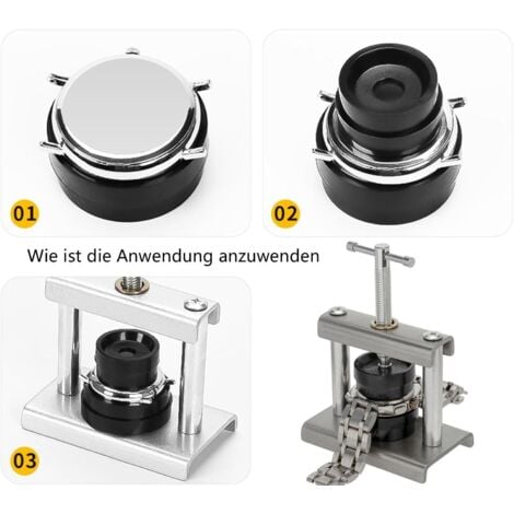 Kit de prensa para reparación de relojes - Kit de herramientas de inserción - Prensa de caja con ...