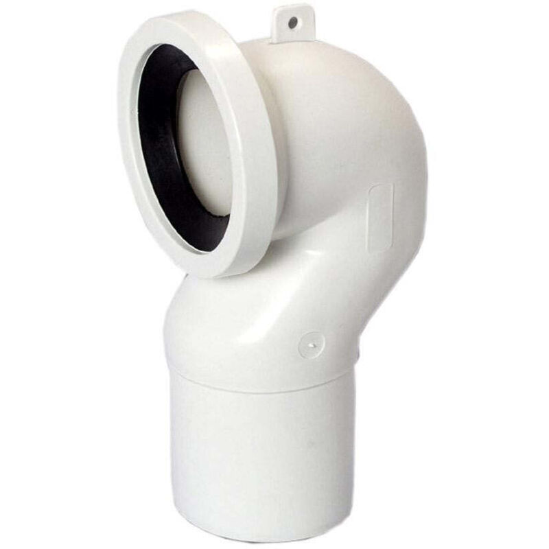 Coude de toilette col de cygne Ø90 mm rigide couleur blanc