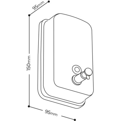 Distributeur manuel de savon liquide 500 ml en acier inoxydable avec clé Tecom