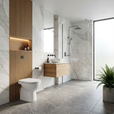 WC traditionnel sur pied avec siphon de sol - Gemma 2 Ceramica Dolomite