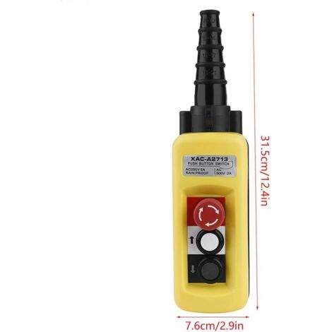 Crane Hoist Control Switch, XAC-A2713 Chain Hoist Push Button Switch ...