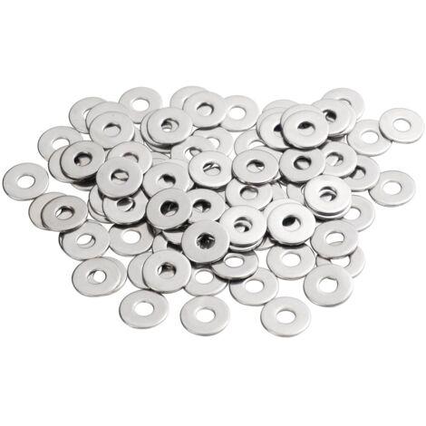 M5 Metal Washers, 100pcs Flat Washers, M5 x 15mm Stainless Steel Washer ...