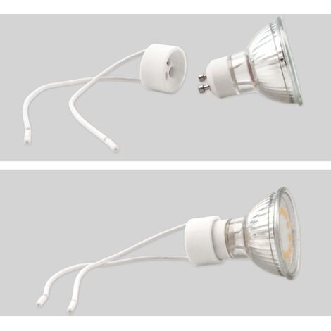 GU10 Spotlight Socket with Silicone Cable, 0-250V 2A Max. 300W ...