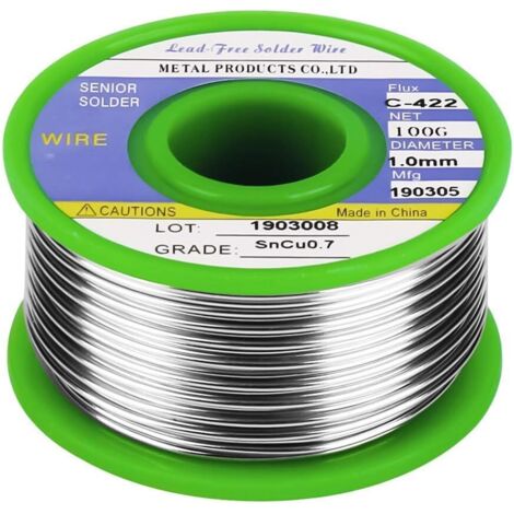 Solder Wire, 1.0mm Soldering Wire, Lead-Free Solder Wire Sn 99.3% Cu 0. ...