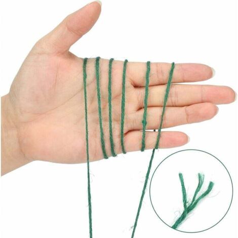 Pack 100m Green Jute Garden Twine for Gardening, Florists and Wrapping
