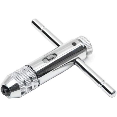T-Handle Ratchet Tap Wrench, Adjustable Tap Wrench with 5pcs M3-M8 3mm ...