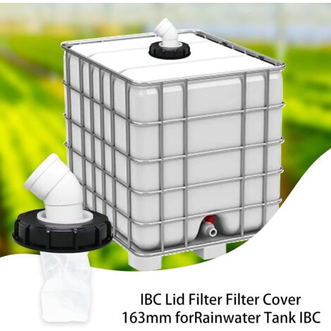 IBC 45° Lid Strainer, 163mm Nylon Rainwater Filter, Washable with Lid ...