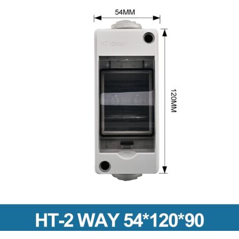 IP65 Outdoor Waterproof Electrical Box, 2 Modules, ABS Plastic Surface ...