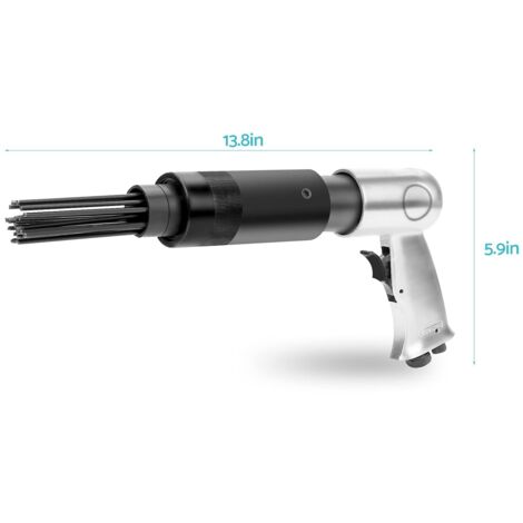 Air Needle Gun, 19 Needles, 3000 RPM, Pneumatic Needle Gun, 1/4" 10 CFM ...