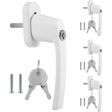 Set of 4 Lockable Aluminum Window Handles, Child Safety Window Lock ...