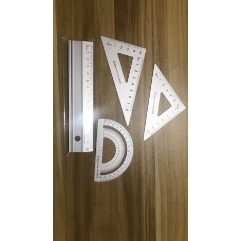 Architect Scale Ruler Set - 4 Pieces Metal, Engineering Drawing ...