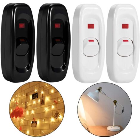 Intermediate Switch Inline Switch Push Button 4pcs Cord Switch Cord Switch Desk Lamp Rocker ...