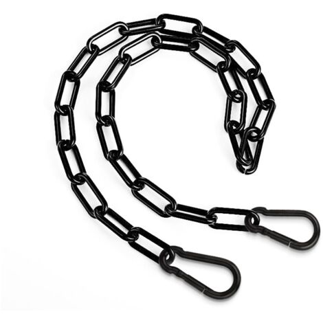 Anti-theft Gate Chain, 1m Chain, Black Metal Chain with 2 Detachable ...