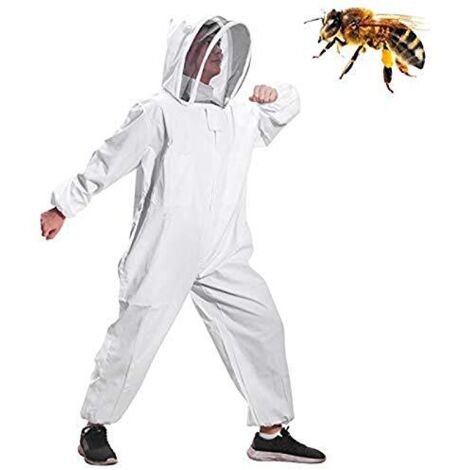 Beekeeping Suit with Full Hood and Veil, Beekeeping Protective Suit ...