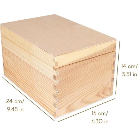 Wooden CD and DVD Storage Box – 3 Compartments
