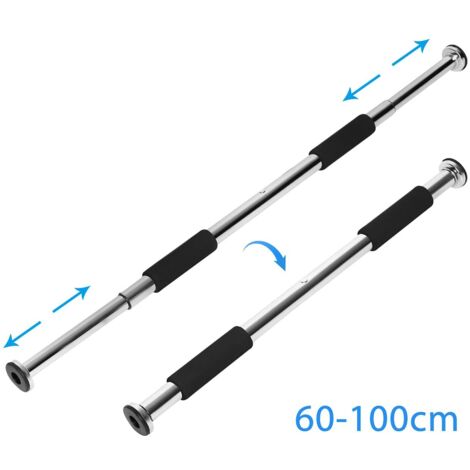BALLSHOP Pull Up Bar Adjustable Stainless Steel Drawbar with Soft ...