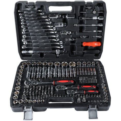 Youyijia Socket Set - 216-Piece Socket and Ratchet Set with Drill Bits ...